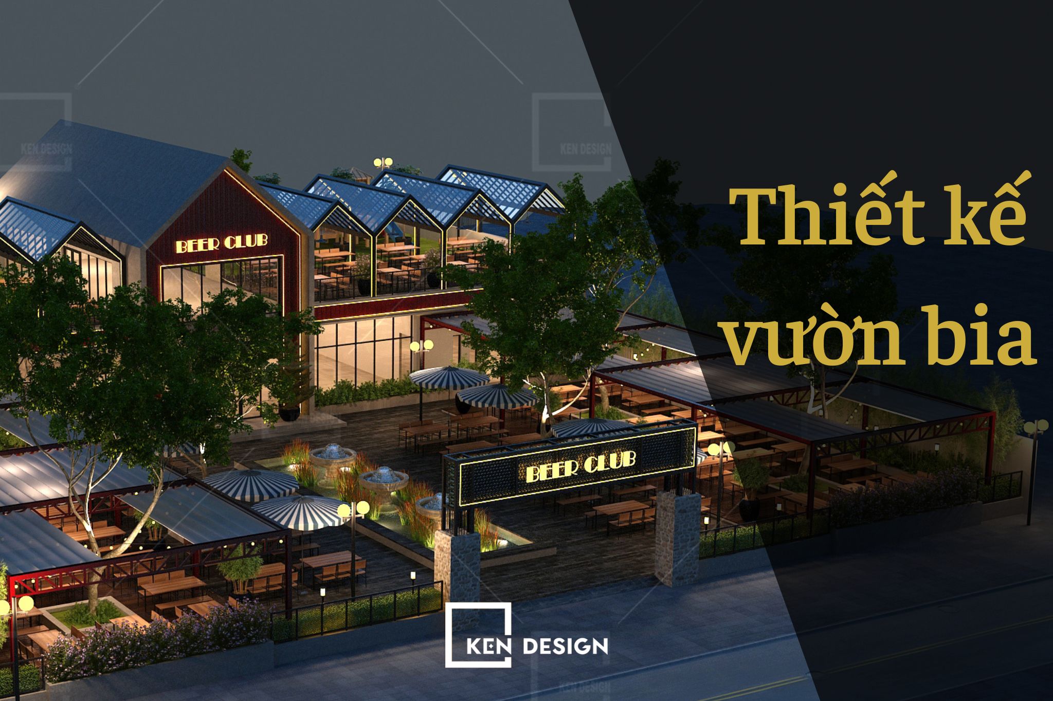 Thiết kế vườn bia M Garden - không gian xanh giữa lòng Sài Gòn | Kendesign