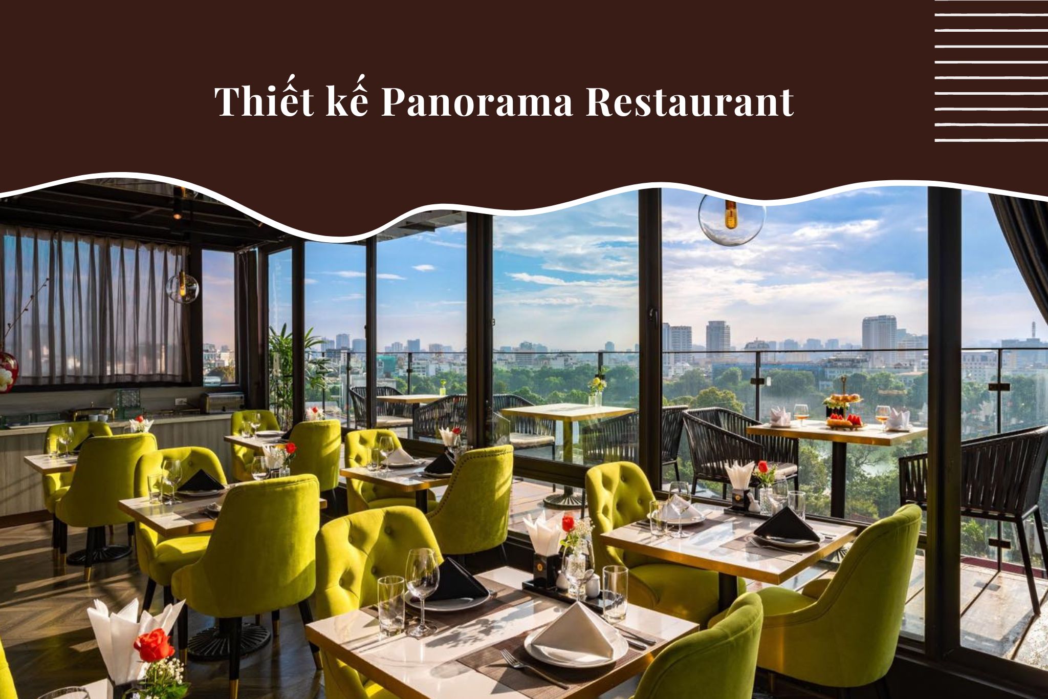 Nét sang chảnh, xa hoa trong thiết kế Panorama Restaurant & Bar | Kendesign